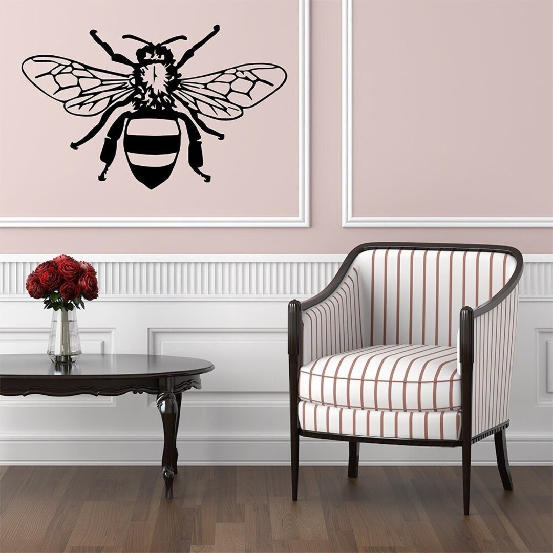 Honey Bee Decal, Insect Wall Art, Bug Mural Sticker - Etsy
