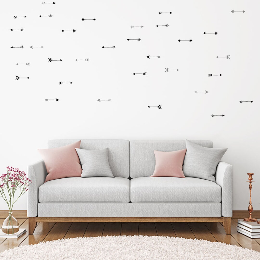 Wall Decal Arrows Wall Pattern Stickers Boho Room Décor Bedroom Vinyl ...