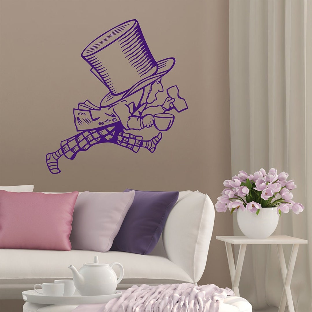 Whimsical Wonderland: Mad Hatter Wall Decal - Add a Touch of Tea Party ...