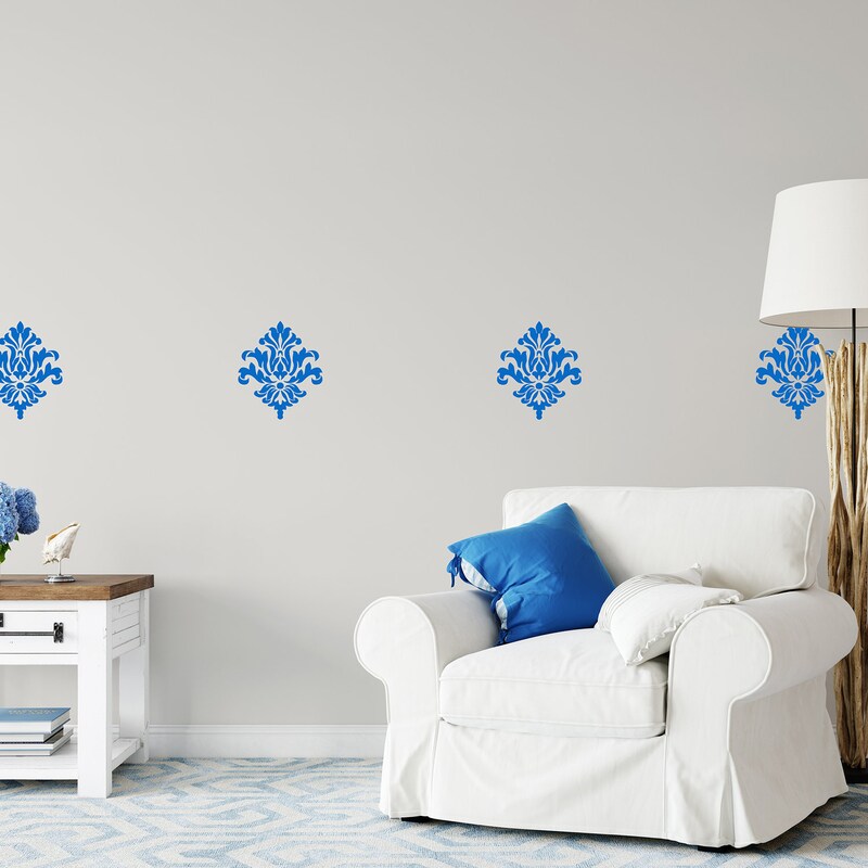 Damask Wall Decal - Etsy