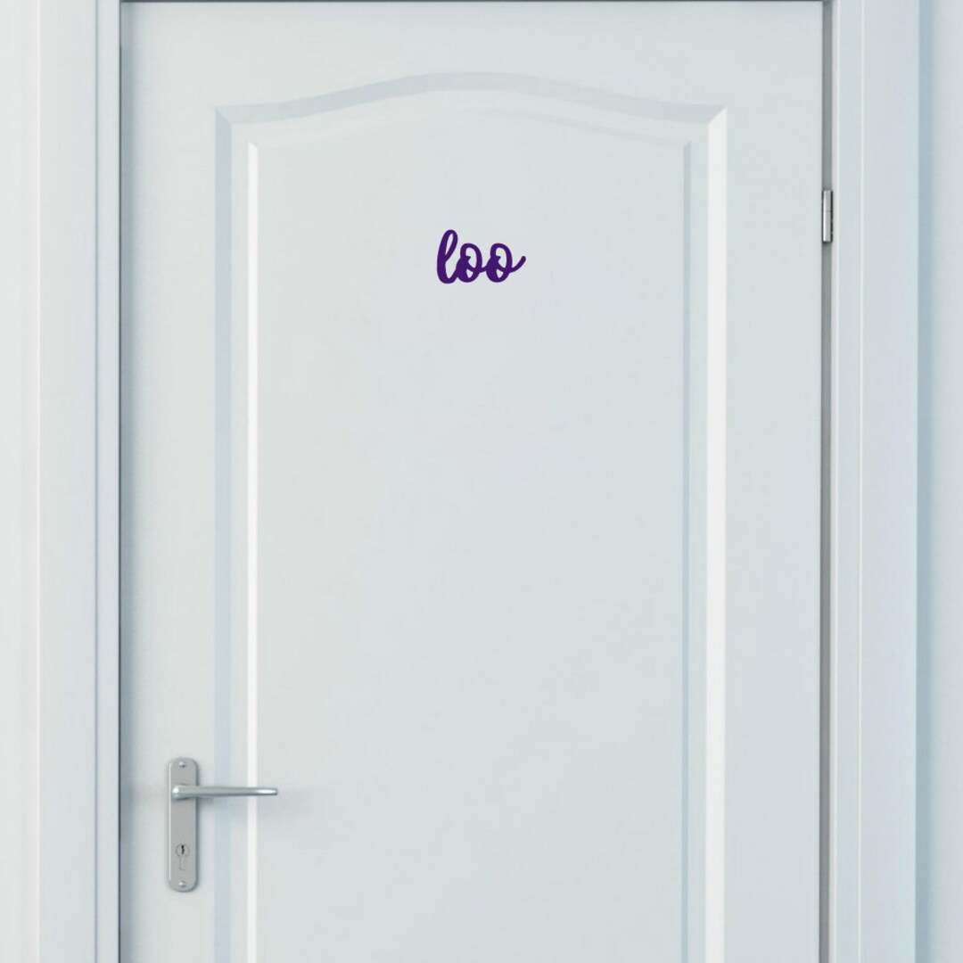 Loo Door Decal Toilet Sticker Sign Vinyl Room Label - Etsy UK