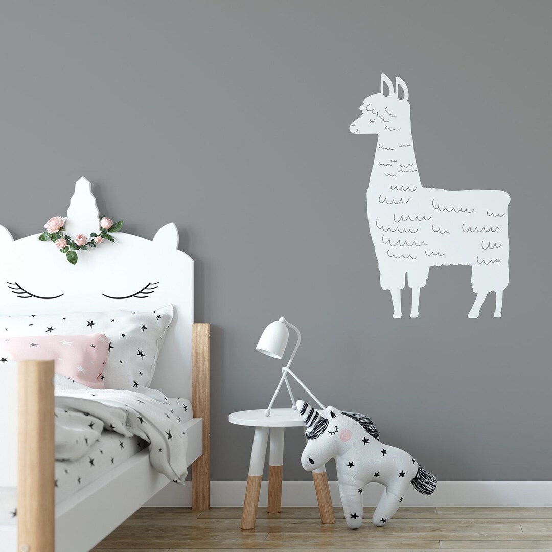 Cute Llama Sticker Alpaca Wall Decal Nursery Vinyl Decor - Etsy