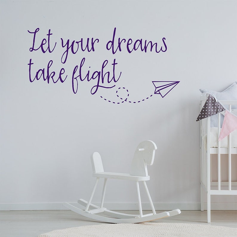 Let Your Dreams Take Flight Wanderlust Wall Decal - Etsy