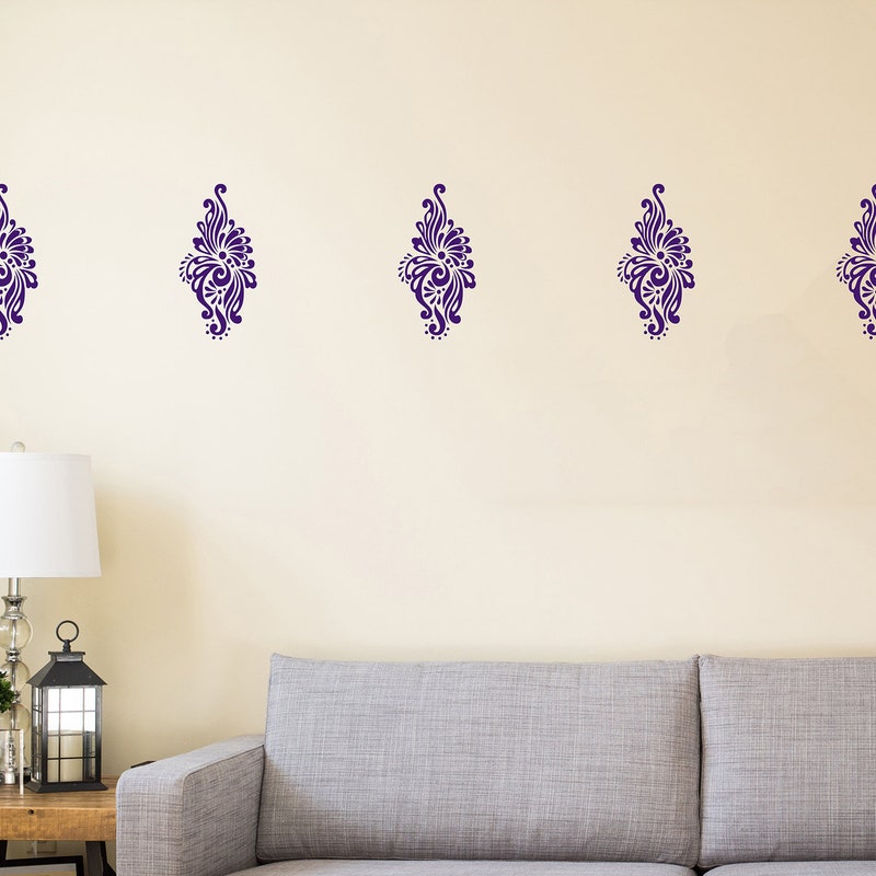 Damask Wall Decal - Etsy