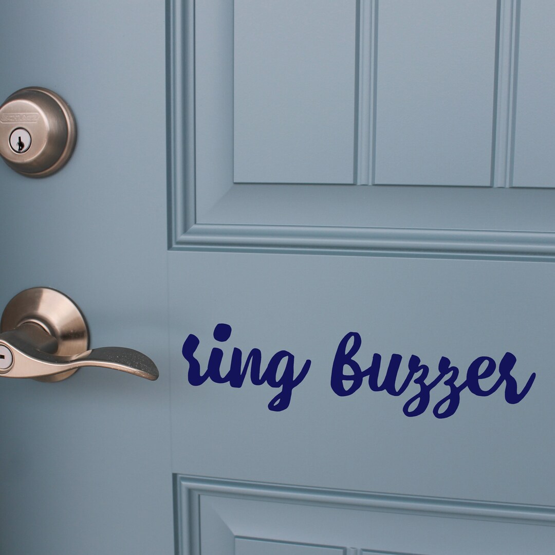 Ring Buzzer, Vinyl Door Decal 25 Colours Free Application Tool Included ...