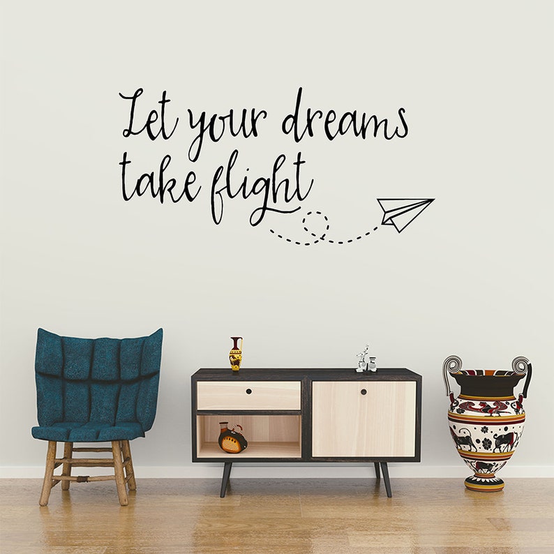 Let Your Dreams Take Flight Wanderlust Wall Decal - Etsy