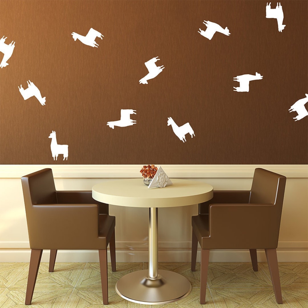 Cute Llama Decals Wall Pattern Mural Nursery Confetti - Etsy