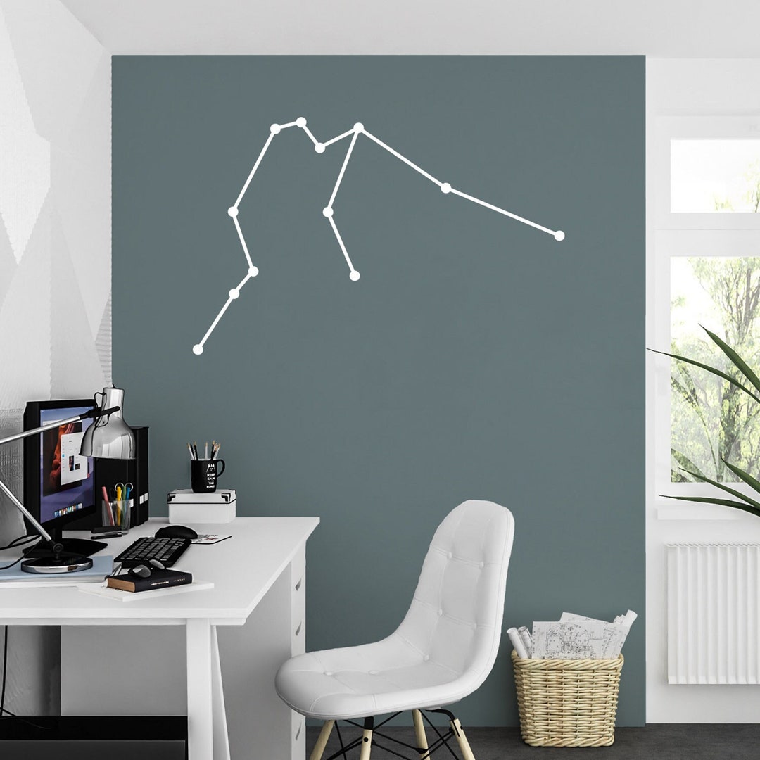 Aquarius Constellation Decal, Celestial Wall Art, Night Sky Sticker - Etsy