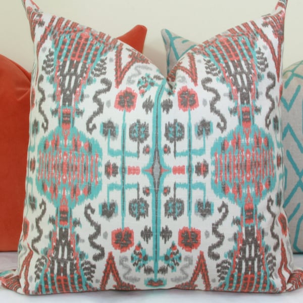 Coral Ikat - Etsy