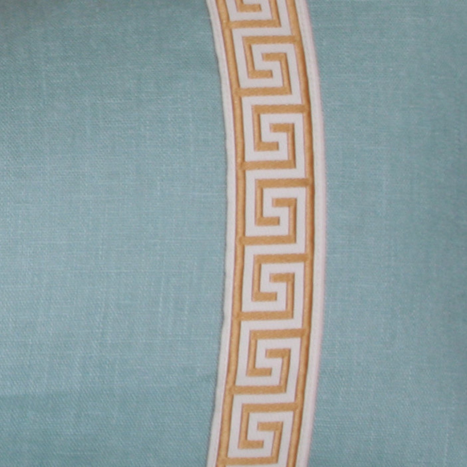 Blue & Gold Greek Key Decorative Throw Pillow Cover.12 X 24. 13 X 26 ...