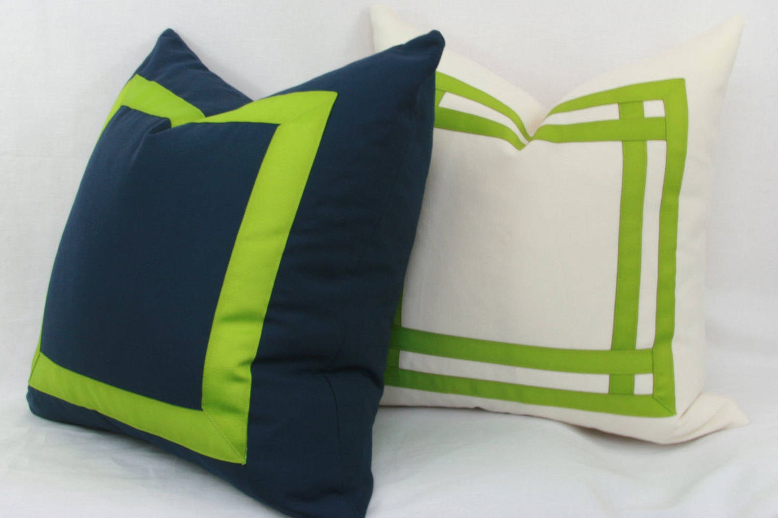 Choice of Color - Trellis Ribbon Border Throw Pillow Cover 18x18 20x20 ...