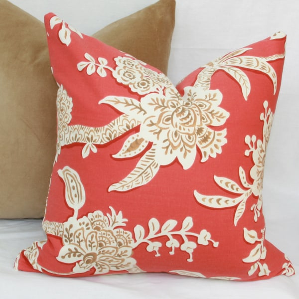 Coral Throw Pillows - Etsy