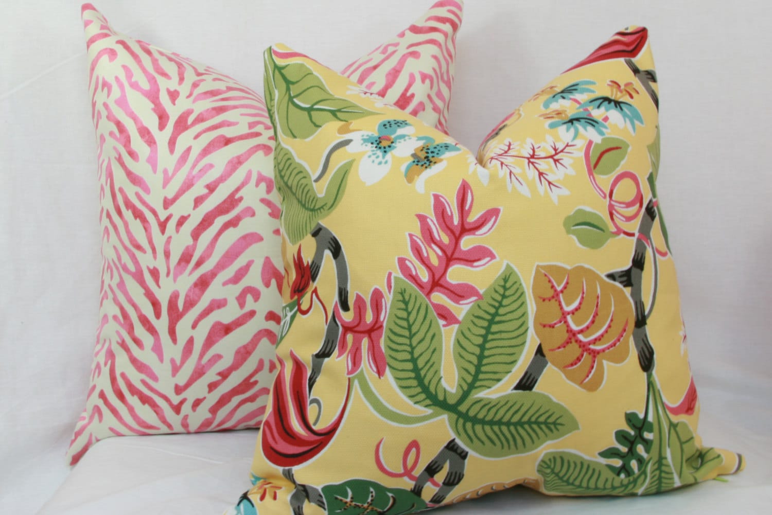 Tropical Floral Decorative Throw Pillow. Lumbar18 X 18. 20 X - Etsy