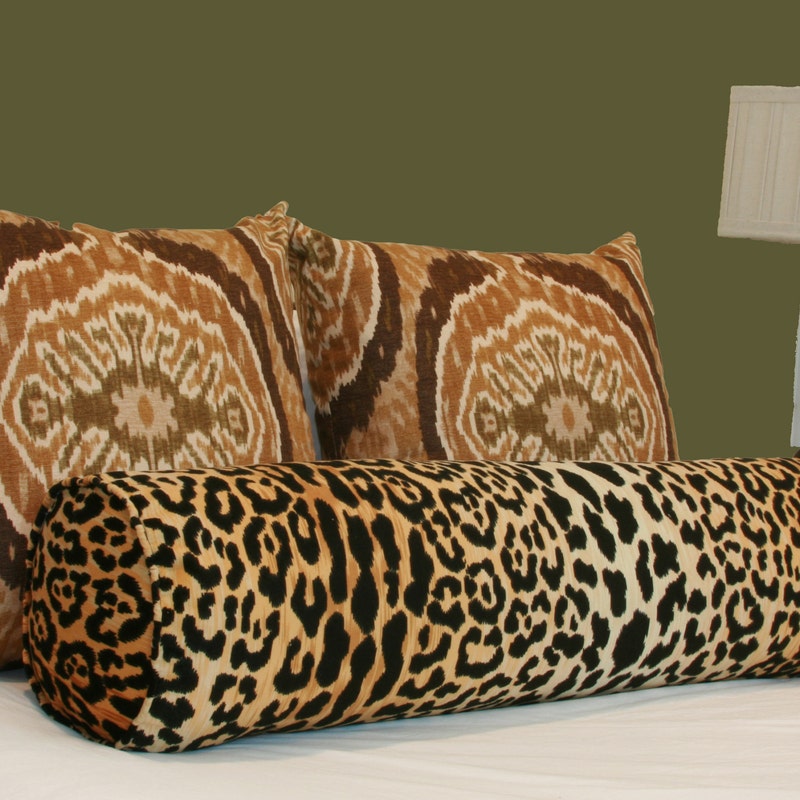 Leopard Bolster Pillow - Etsy