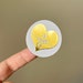 Gold Foil Sticker Label Heart Modern Round Foil Favor Envelope Label ...