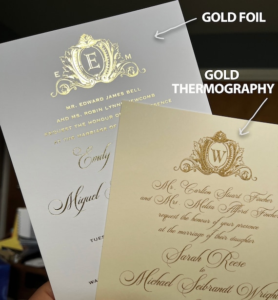 Wedding invitation thermography printing | Beachweddingtips.com