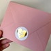 Gold Foil Sticker Label Heart Modern Round Foil Favor Envelope Label ...