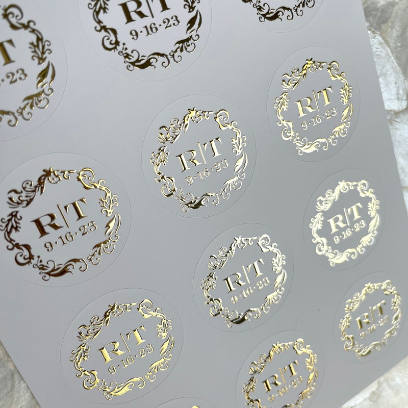 Gold Foil Stickers - Etsy