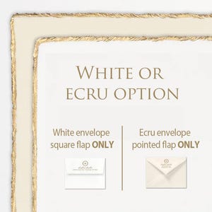 Personalized Gold Stationary Note Card Thermography Gold Deckle Tipped ...