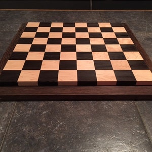 Raised Wenge and Maple Chess Board W/ Wenge Border - Etsy