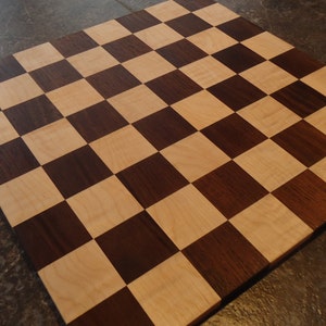 Curly Maple and Peruvian Walnut Chessboard - Etsy