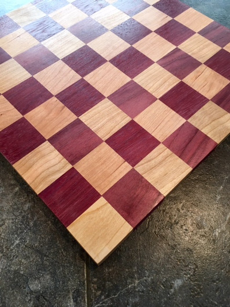 Purpleheart and Cherry Chess Board - Etsy