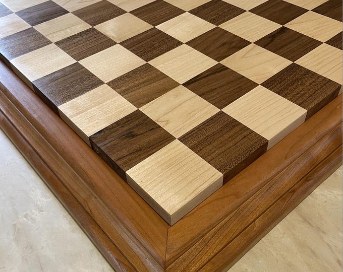 2.25" Squares - Deluxe Chess Board- Maple and Bocote Chessboard - Etsy