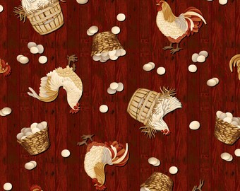 Chicken fabric | Etsy