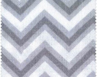 Grey chevron fabric | Etsy