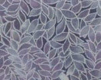Gray leaf fabric | Etsy