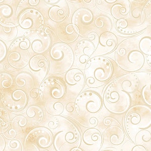 Pearl Splendor Ecru 12707P-07 by Benartex 100% Cotton Quilting Fabric ...