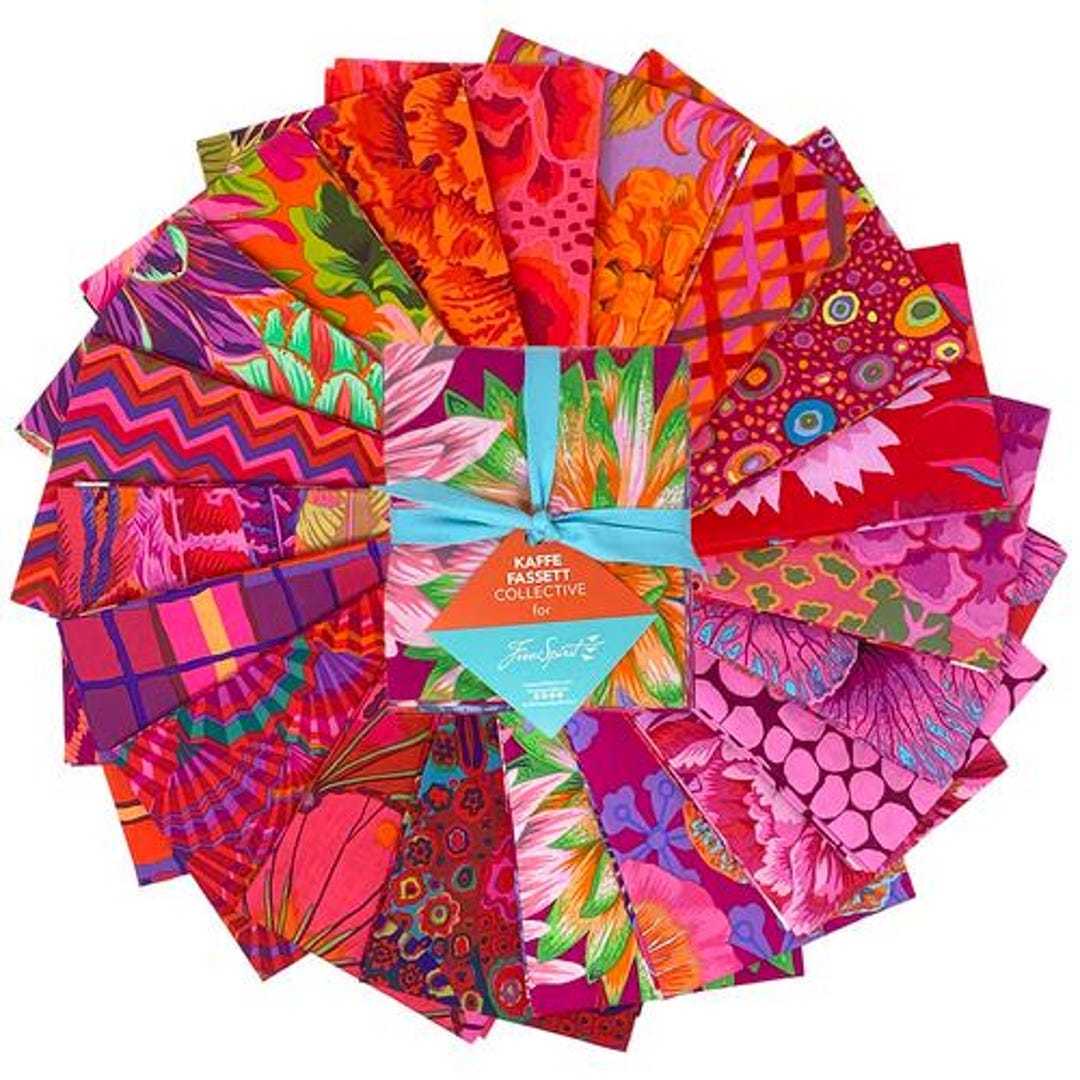 Fat Quarter Bundle - Classics Plus Ruby 4fqgp.ruby by Kaffe Fassett / Freespirit 100% Cotton ...