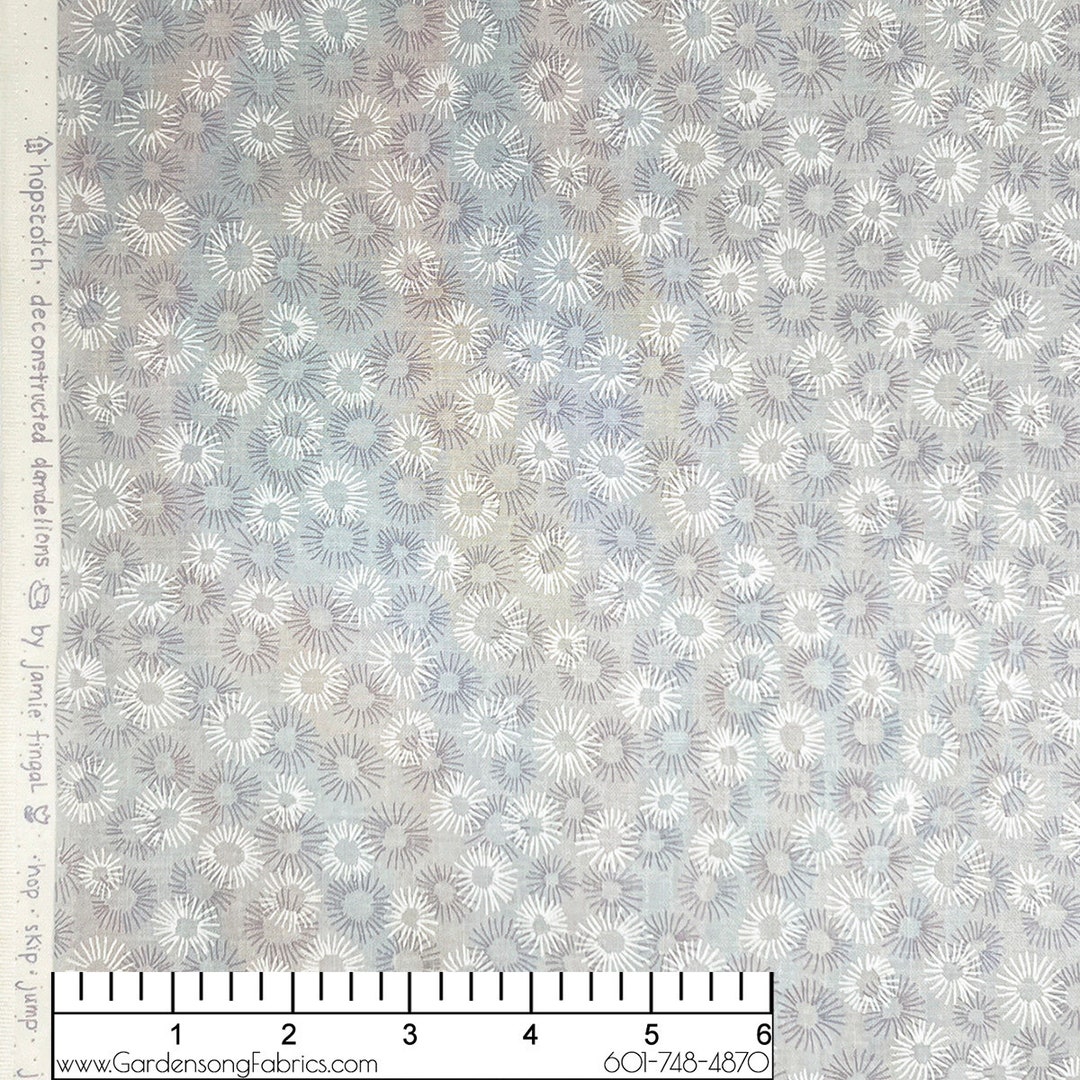 Hopscotch Deconstructed Dandelions Cloud Gray 3219-007 by RJR Fabrics ...