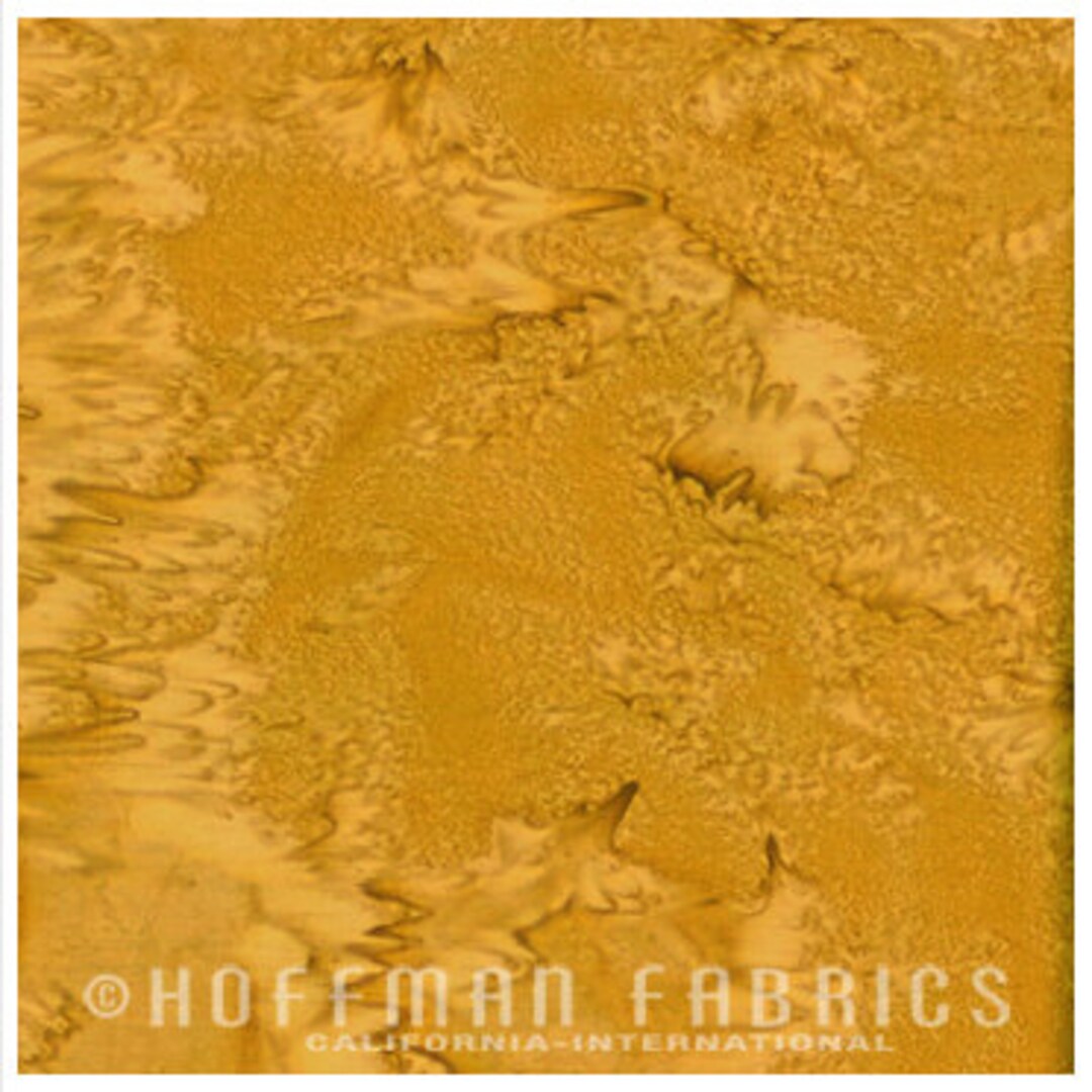 Hoffman Batiks HALF YARD Dijon Mustard Gold 1895-432 Bali Hand Dyed 100 ...