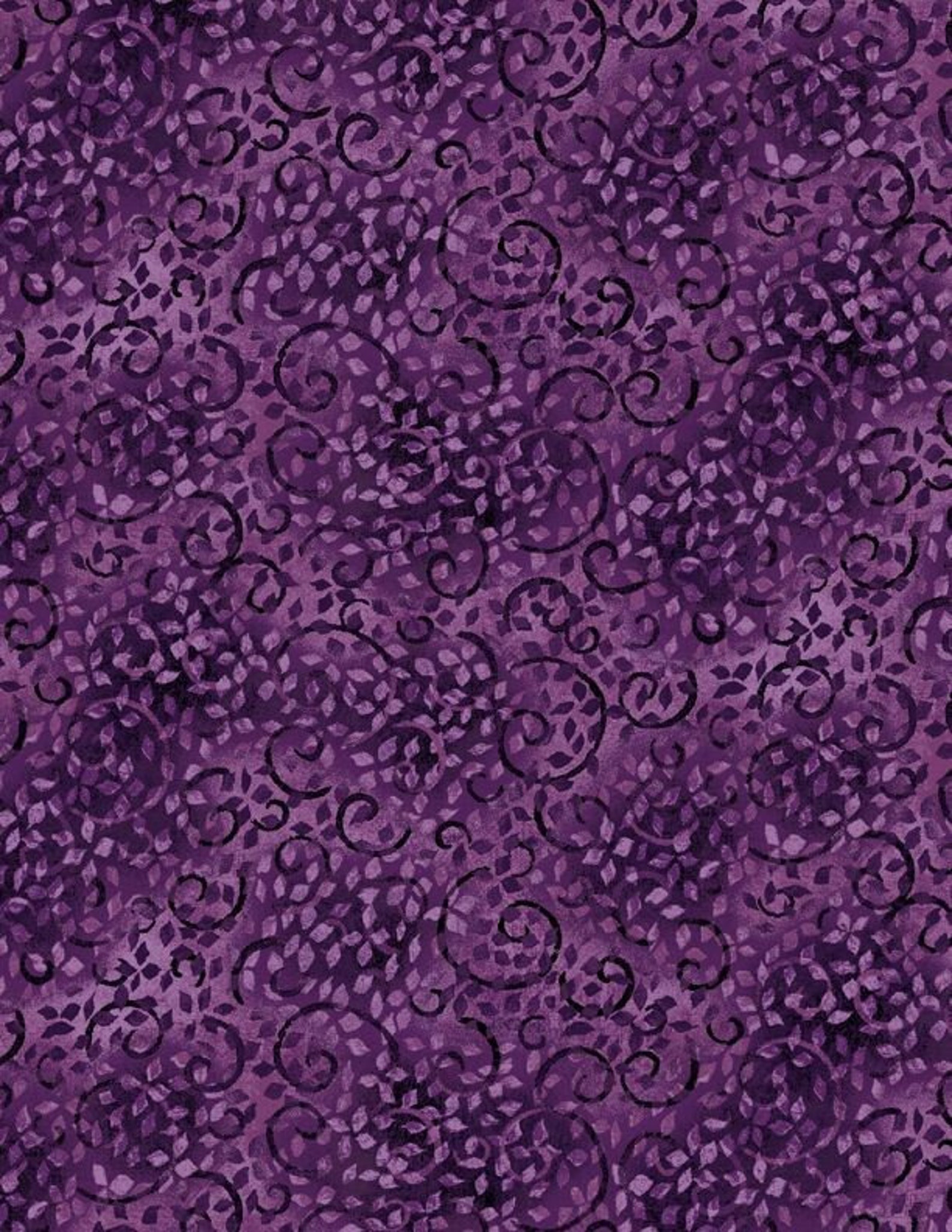 Essentials Leafy Scroll HALF YARD Dark Purple 26035-663 by Wilmington ...