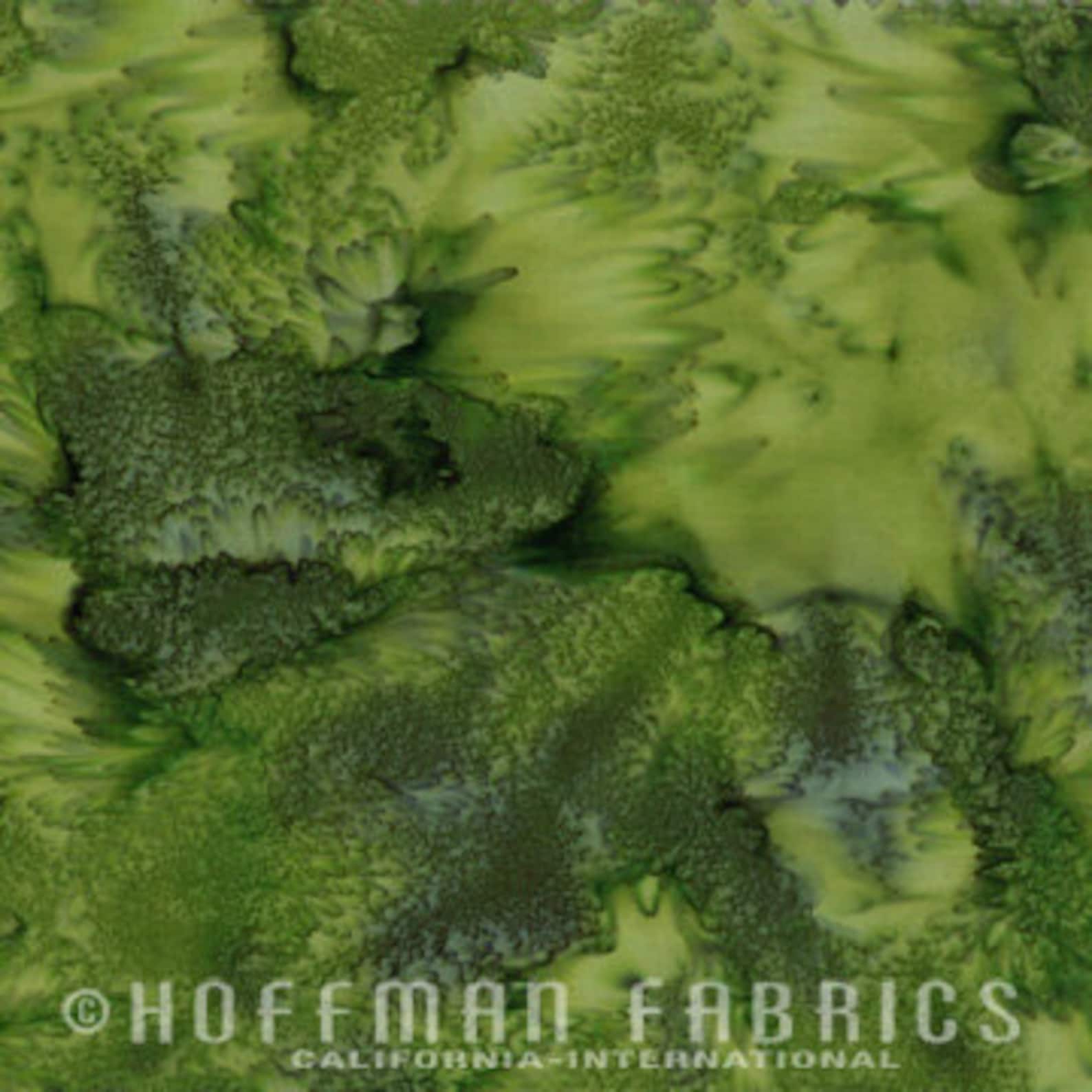 Peter Olive Green Watercolor Batik 1895-334 by Hoffman - Etsy