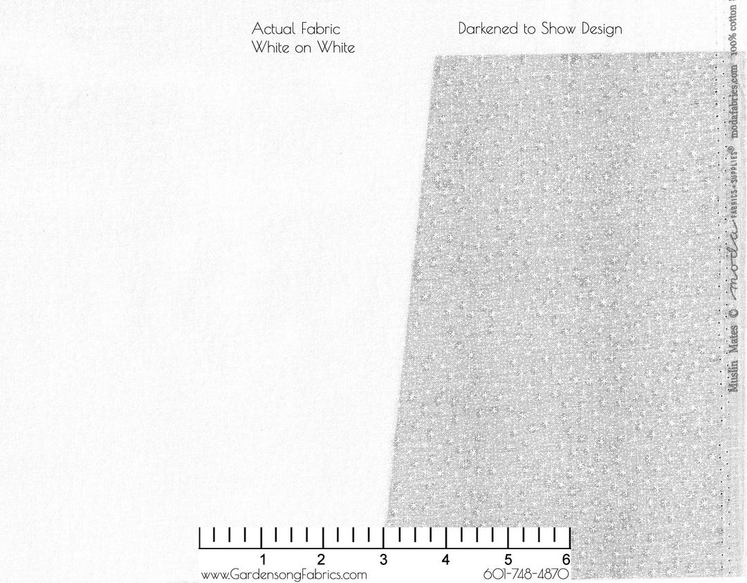 Muslin Mates Falling Snow White HALF YARD 9930-11 by Moda 100% Cotton ...