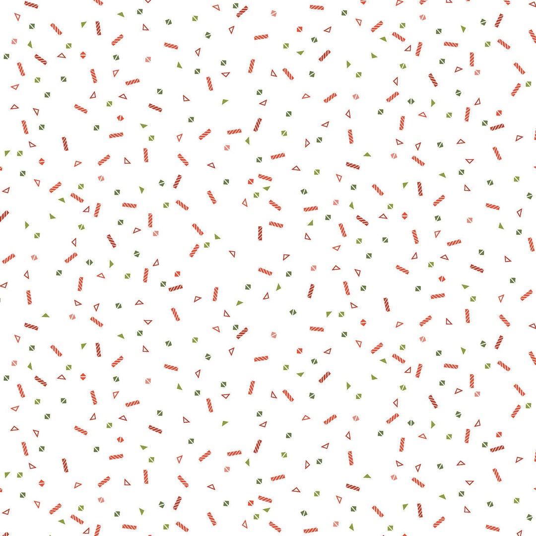 Miniature Minis Shaken Shapes HALF YARD Candy Cane Red 1701 -CC5 RJR ...