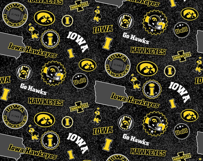Iowa Hawkeyes Home State NCAA HALF Yard IA-1208 by Sykel Enterprises ...