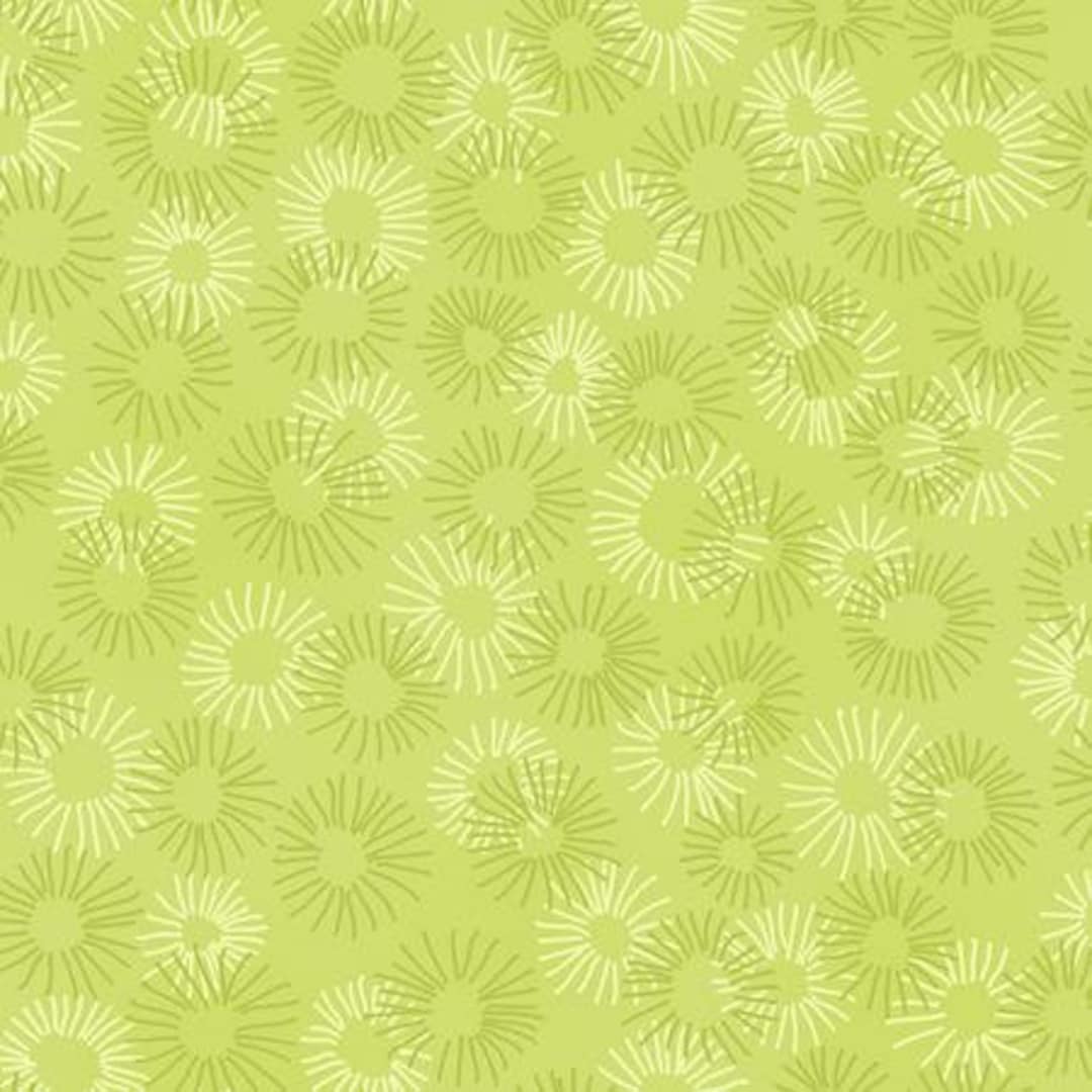 Hopscotch Deconstructed Dandelions HALF YARD Sage Green 3219-010 by RJR ...