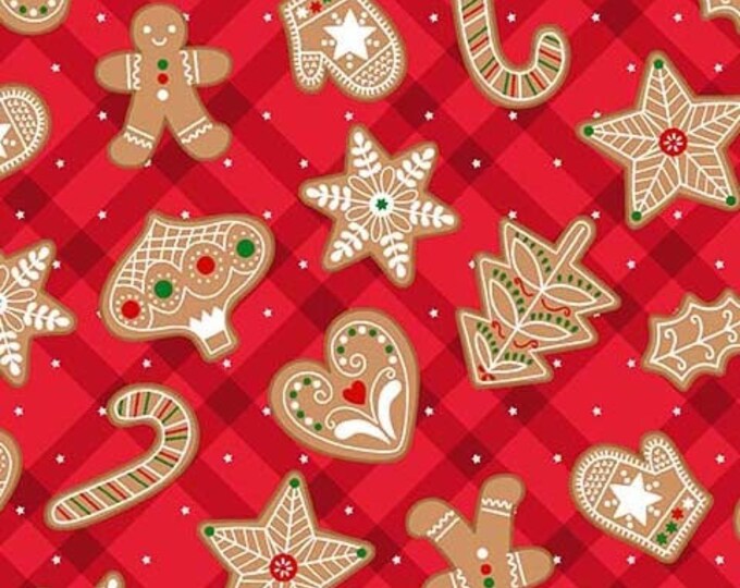 Vintage Holidays Gingerbread Treats Red 9634-RED by Michael Miller 100% ...