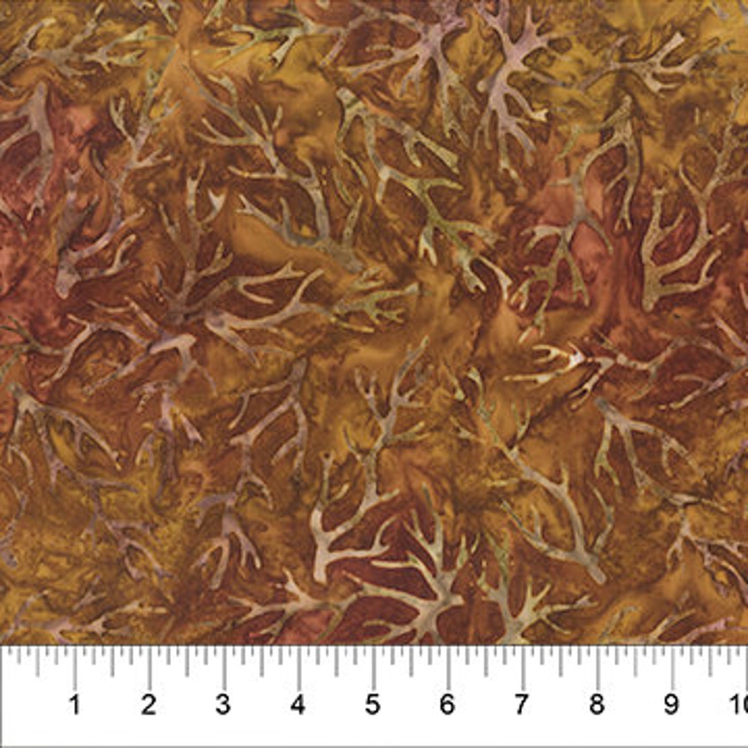 Destination Amazon Rainforest Branches HALF YARD Sponge Toffee Batik ...