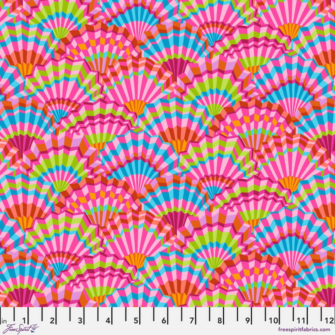 Paper Fans HALF YARD Pink GP143.PINKX Kaffe Fassett 100% Cotton ...