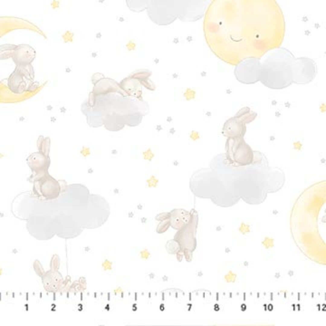 Bolt End Snuggle Bunny Flannel Feature F26661-10 by Northcott 100% ...