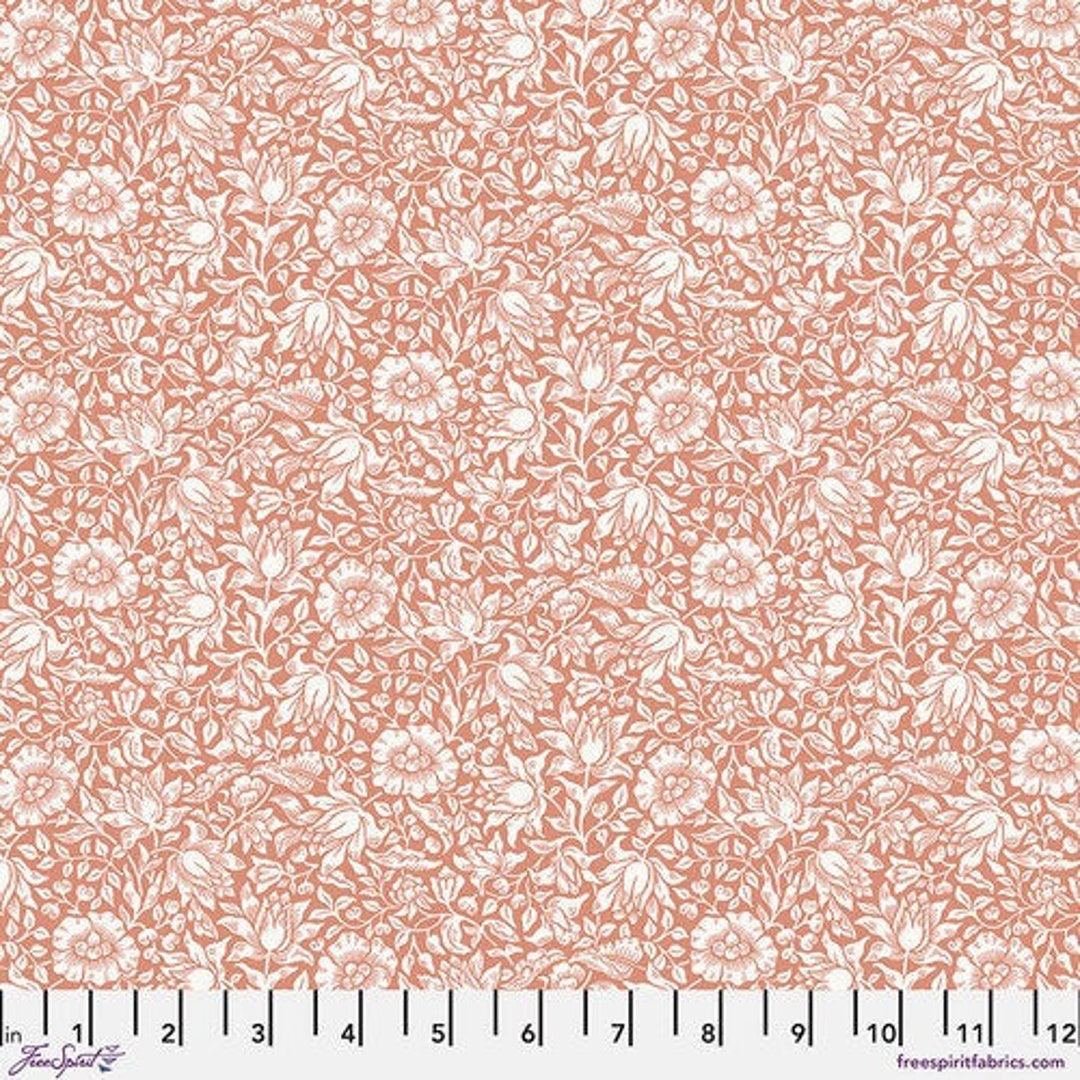 Wandle Mallow Coral WM048.CORAL by Original Morris & Co / - Etsy