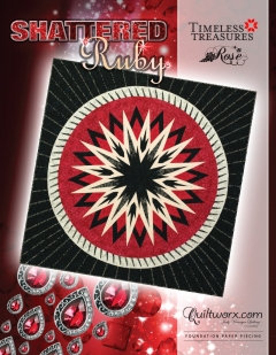Pattern "shattered Ruby" by Judy Niemeyer / Quiltworx.com Paper Pattern ...