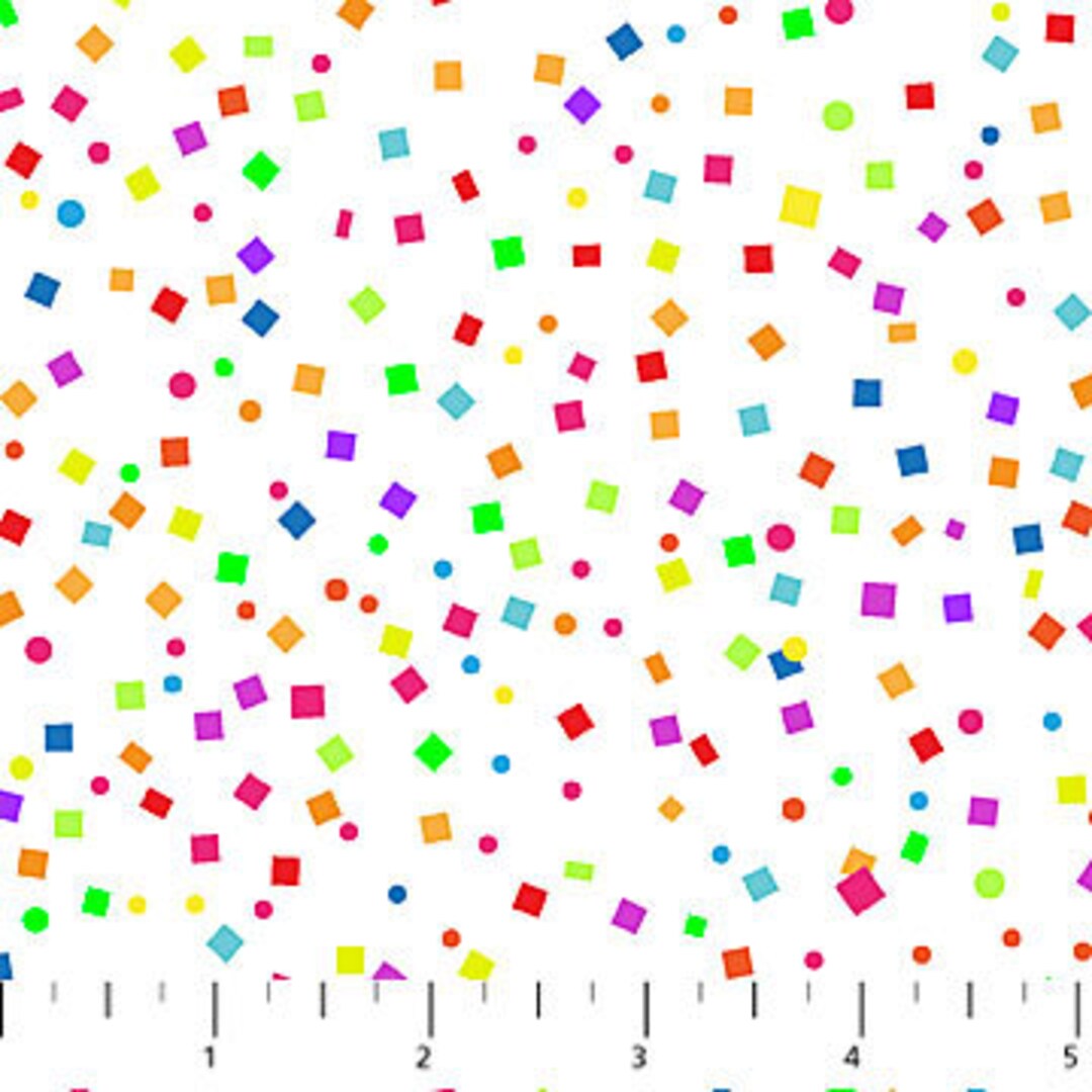 Hooray Confetti White/multi 10226-11 by Patrick Lose / Northcott 100% ...