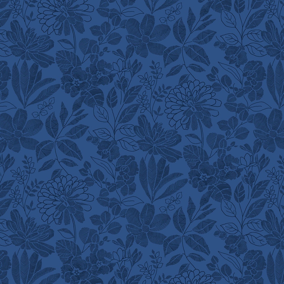 118in Wide Pen and Ink Blue Quilt Backing 6912-77 by Studio E Fabrics ...
