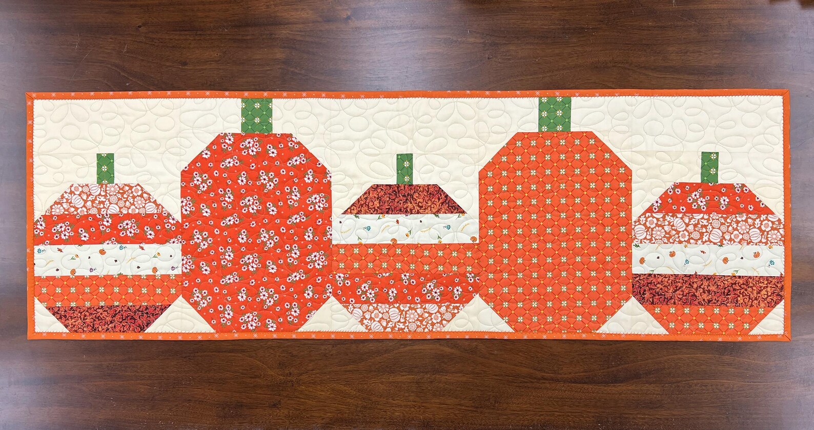 Pumpkin Hollow Print TABLE RUNNER KIT - 16" X 50" - Ready to Ship ...