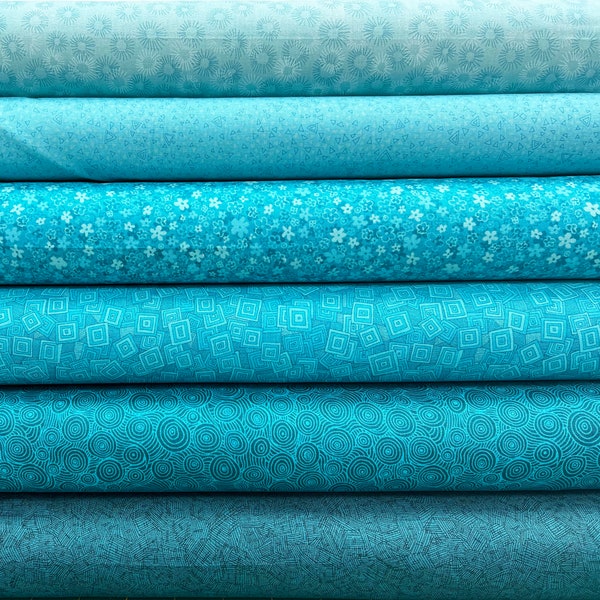Aqua Fabric - Etsy